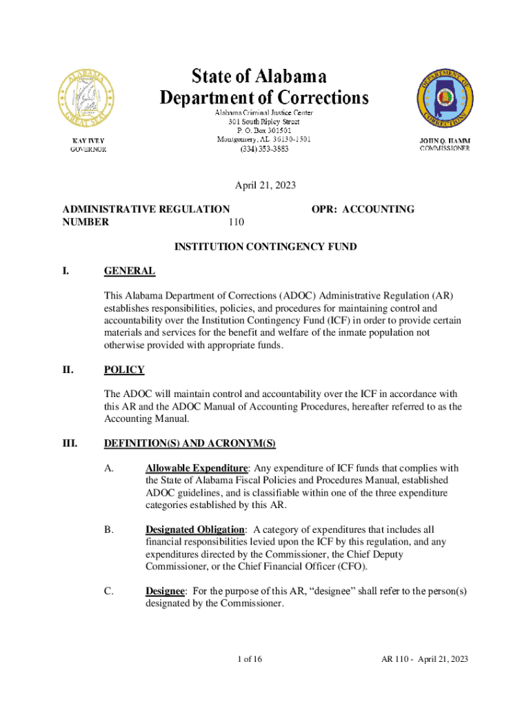 Fillable Online doc alabama Administrative Regulations - - Alabama Dept ...