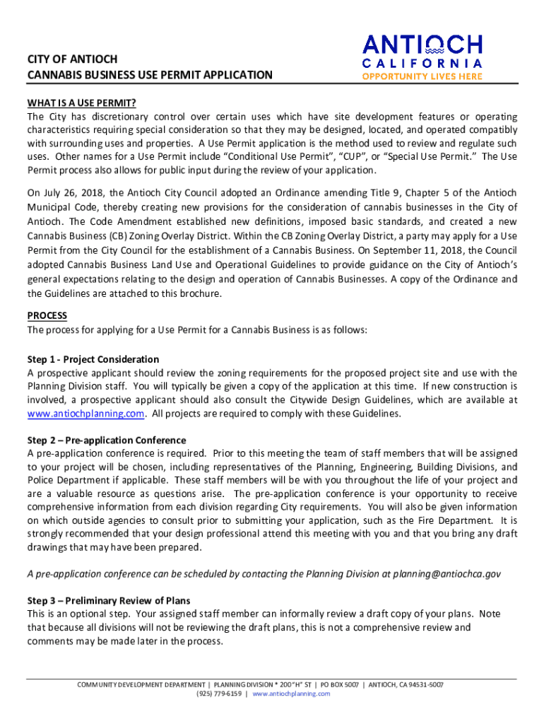Fillable Online City of Antioch Use Permit / Design Review Application ...