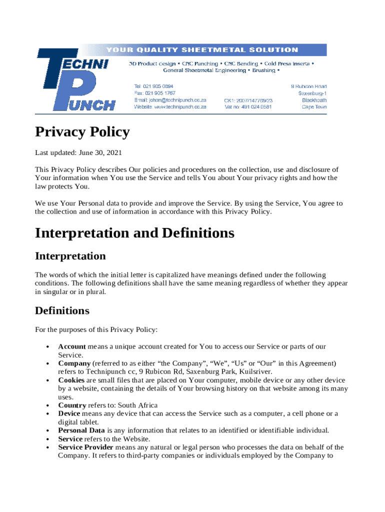 Fillable Online South Africa's POPI Act Fax Email Print - pdfFiller