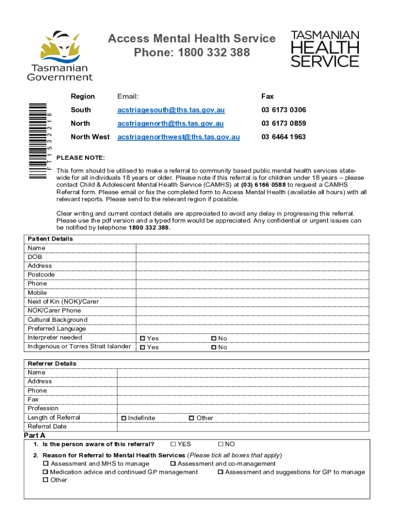 Fillable Online Perinatal and Infant Mental Health Service (PIMHS) Fax ...