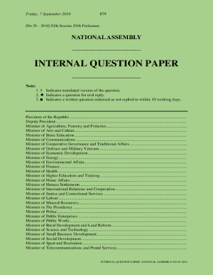 Fillable Online internal question paper: national assembly no 29-2018 ...
