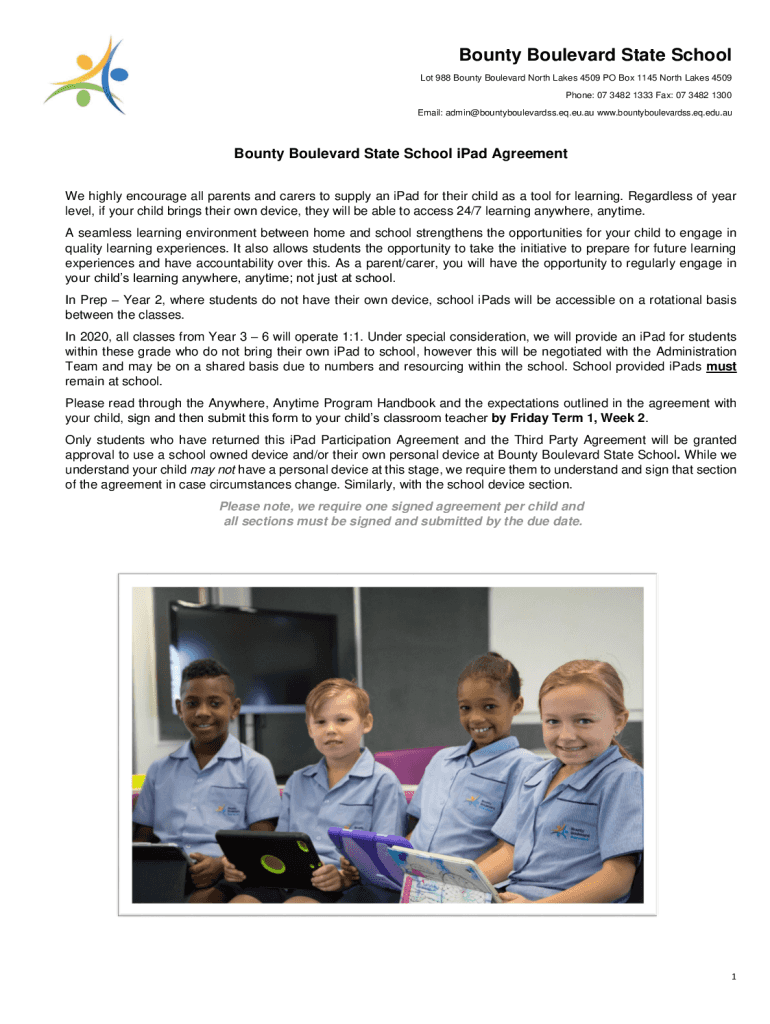 Fillable Online bountyboulevardss eq edu Bounty Boulevard State ...