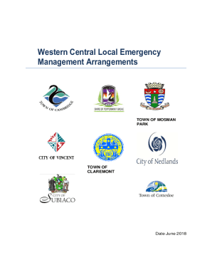 Fillable Online Western Central Local Emergency Management Committee ...