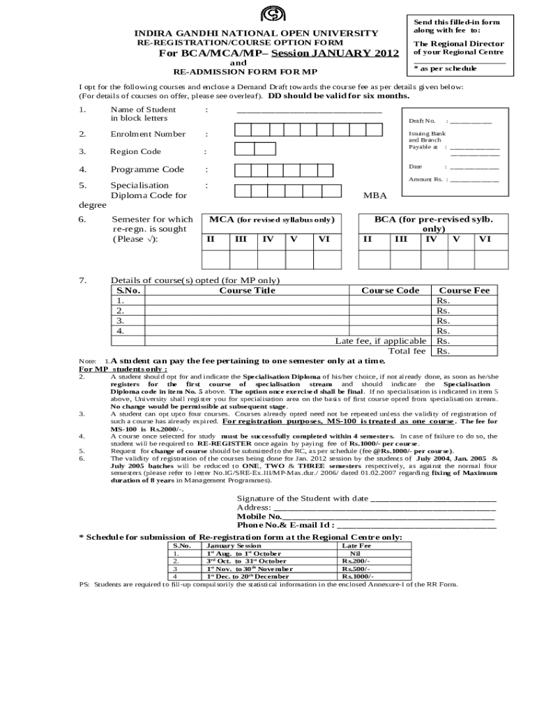 What is the procedure for admission to IGNOU for a BCA? Doc Template ...