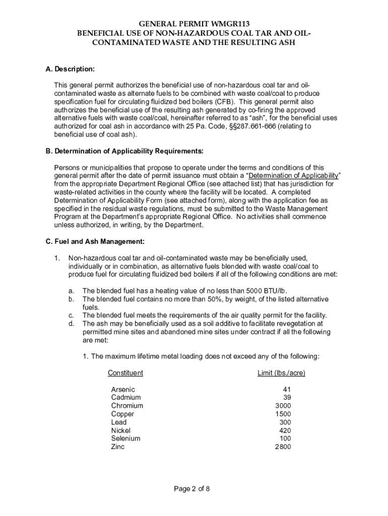 Fillable Online files dep state pa Update on Coal Ash at DEP regulated ...