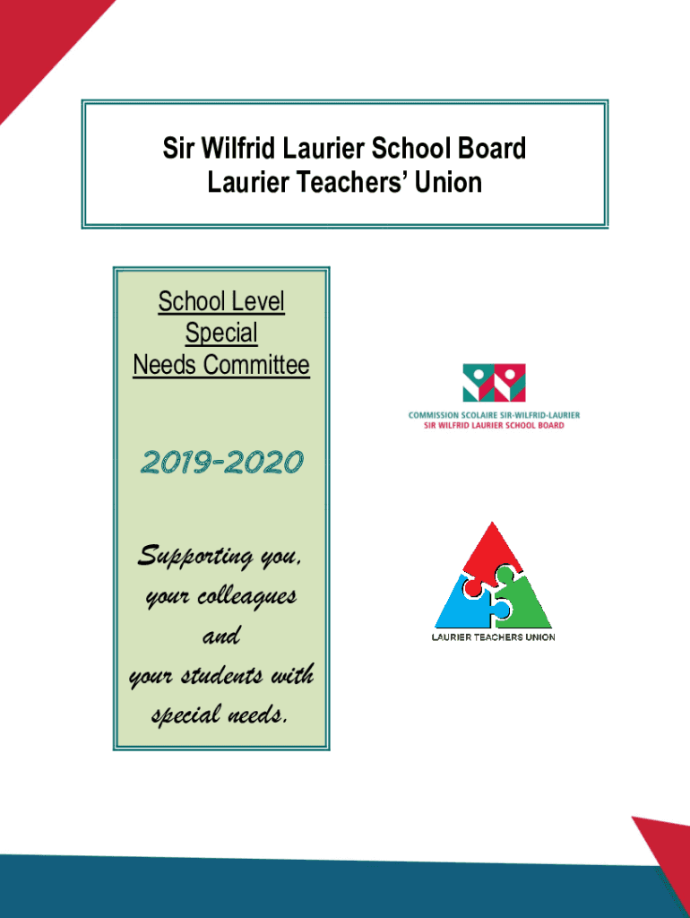 Fillable Online The Sir Wilfrid Laurier School Board Laurier Teachers ...