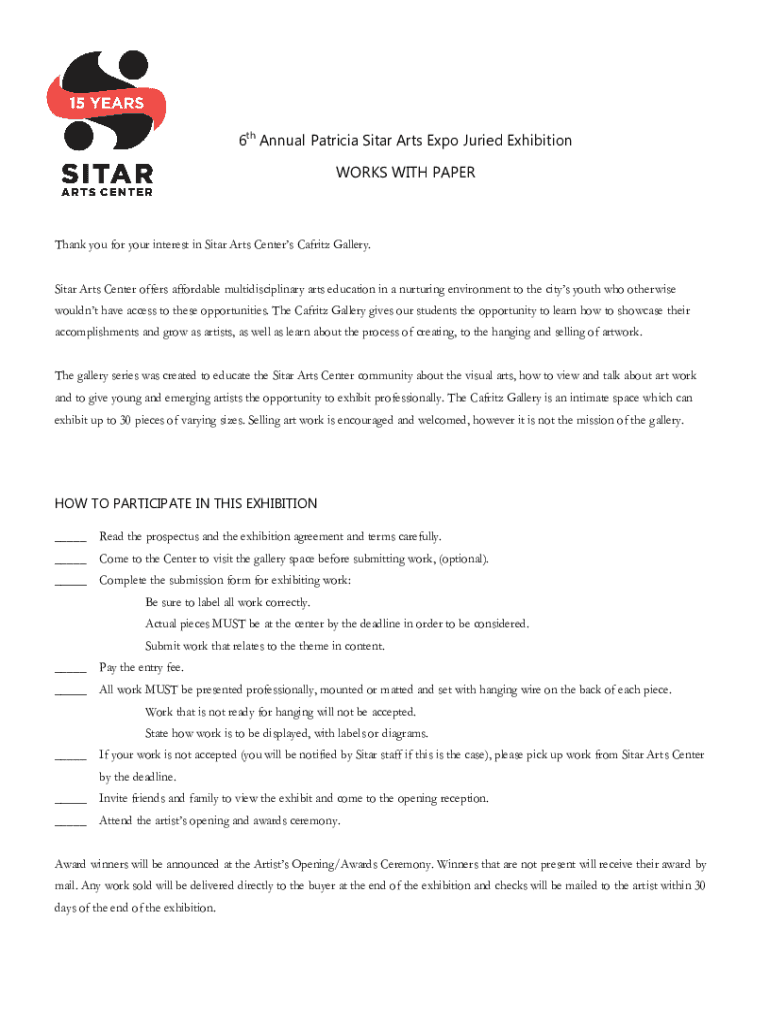 Fillable Online Here's last year's Patricia Sitar... - Sitar Arts Center Fax Email Print - pdfFiller