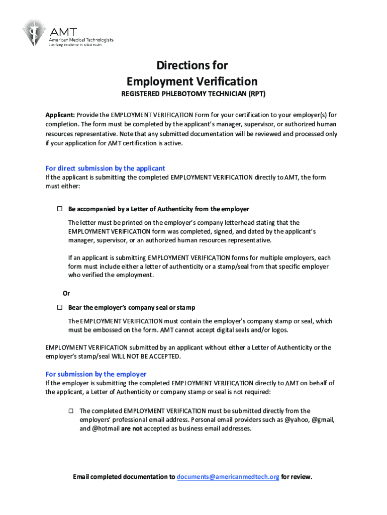Fillable Online RPT Employment Verification Form Fax Email Print - pdfFiller