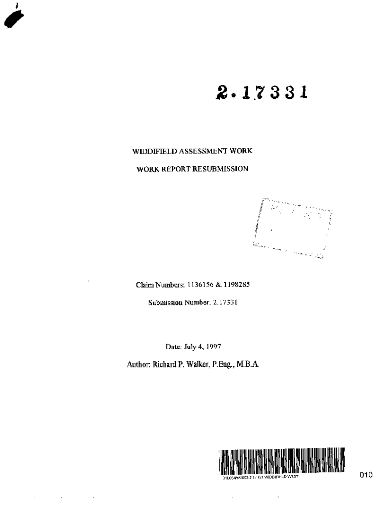 Fillable Online BULK SAMPLING INDUSTRIAL TESTING RPT WIDDIFIELD TWP ...