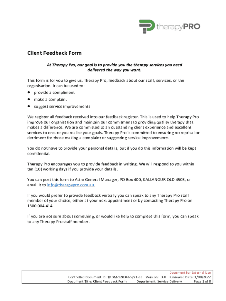 Fillable Online How To Create Feedback Forms: 3 Templates + Best ...