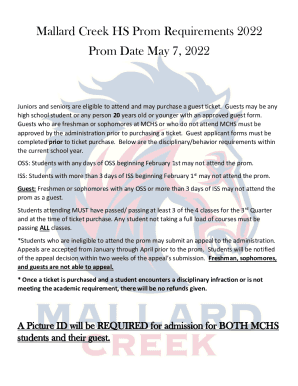 Fillable Online Prom FAQ's / Prom FAQ's Fax Email Print - pdfFiller