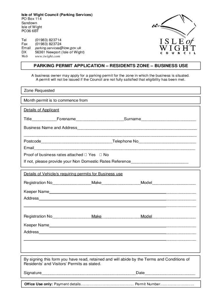 Fillable Online 2015 TEMPLATE BUSINESS ZONE PERMIT Fax Email Print ...