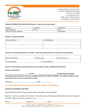 Fillable Online Personal Injury Claimant Proof of Claim Form Fax Email ...