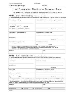 Fillable Online Form 2A - Enrolment Eligibility Claim Corporate Body ...