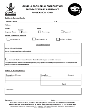 Fillable Online 2023-24-Tertiary-Education-Assistance-Form- ... Fax Email Print - pdfFiller