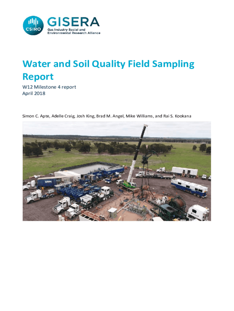 Fillable Online Water and soil sample analysis: data report Fax Email ...