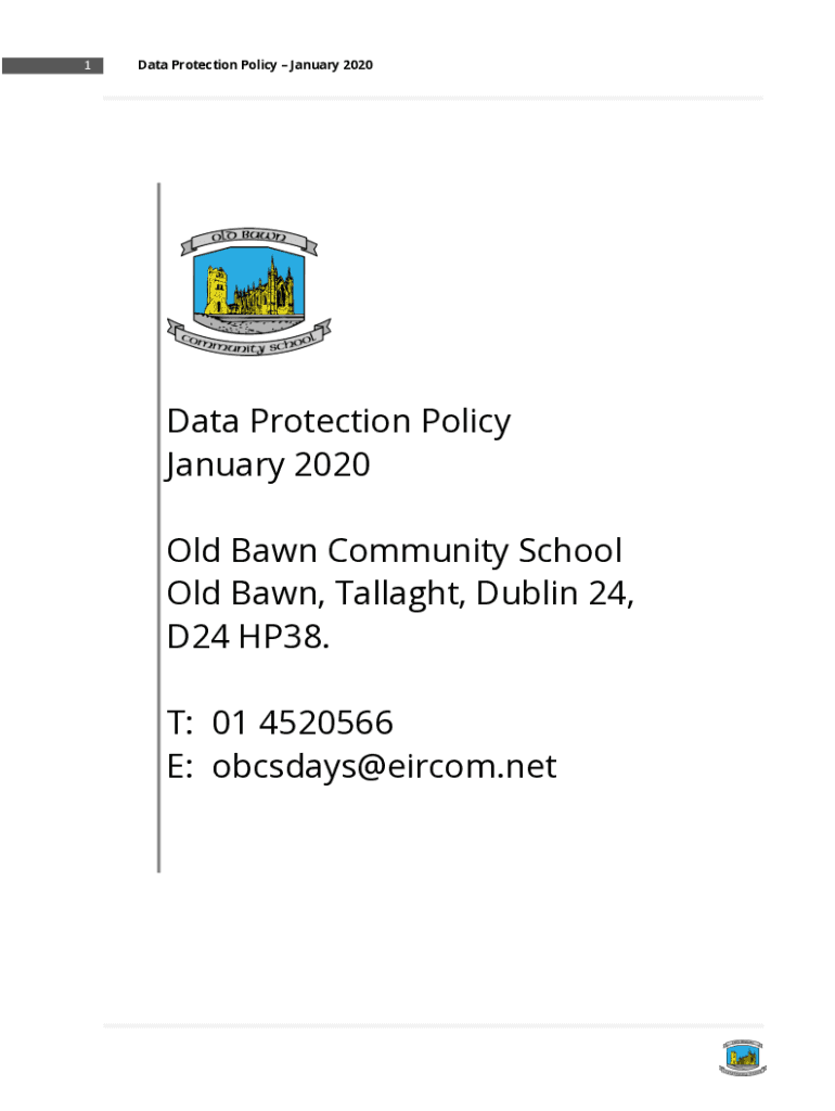Fillable Online Old Bawn Community School, Dublin Belgard 24 ... Fax ...