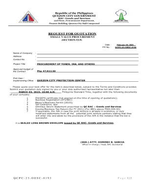 Fillable Online qcpc-23-oesc-0193 toner, ink, and others Fax Email ...