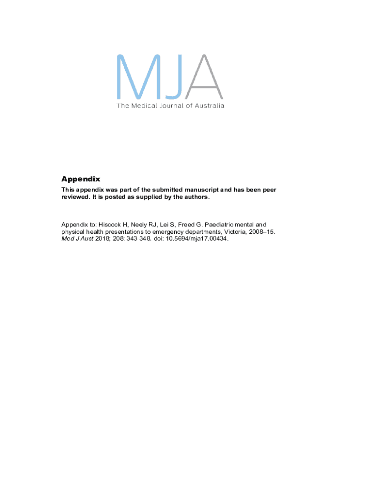 Fillable Online These appendices were part of the submitted manuscript ...