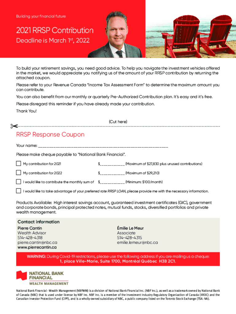 Fillable Online What are common RRSP mistakes to avoid? - Invested MD ...