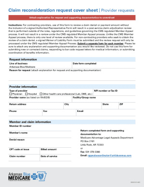 Fillable Online medicare-advantage-provider-claim-review-request-form ...