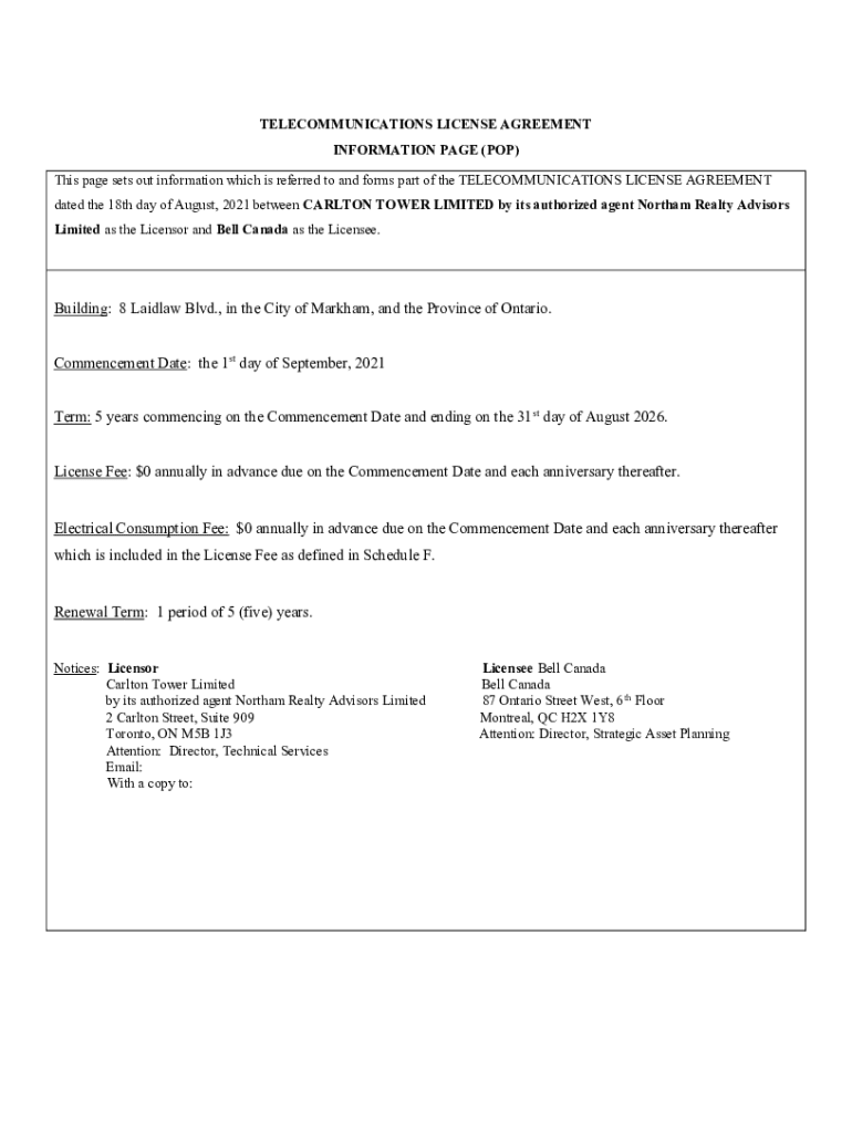 Fillable Online COMMUNICATIONS SITE LICENSE AGREEMENT (PUBLIC ... Fax ...