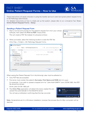 Fillable Online FACT SHEET - Online Patient Request Forms Fax Email ...