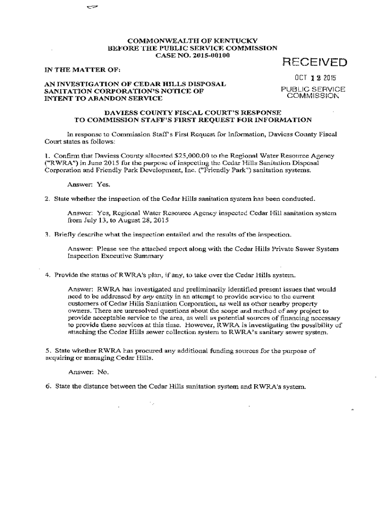 Fillable Online psc state ky General Law - Part I, Title XIV, Chapter ...