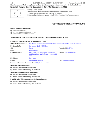 Ausfüllbar Online Standard-Formular 12 - DE Fax Email Drucken - pdfFiller