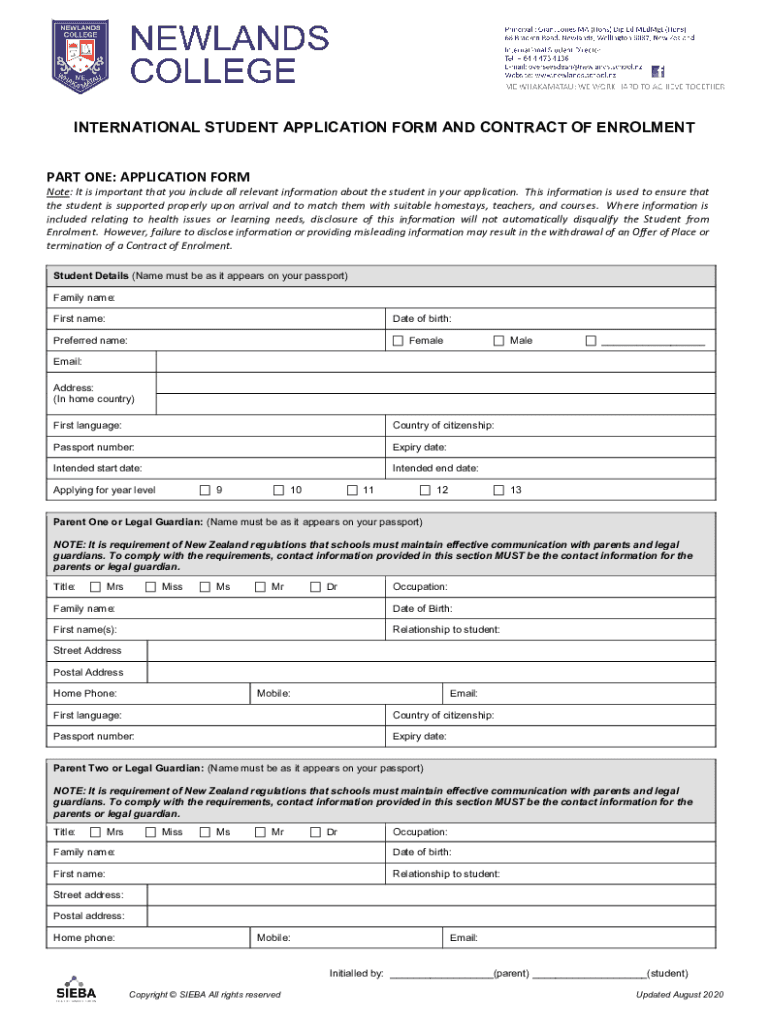 Fillable Online Incoming Students - Online Application Form Fax Email ...