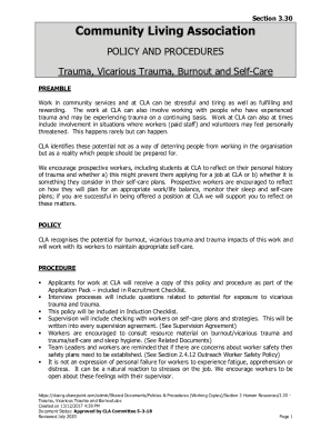 Fillable Online Trauma, Vicarious Trauma, Burnout and Self-Care Fax ...