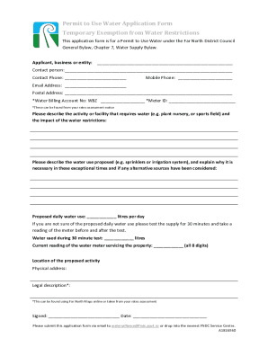 Fillable Online exemption-from-water-restrictions-application-form ...