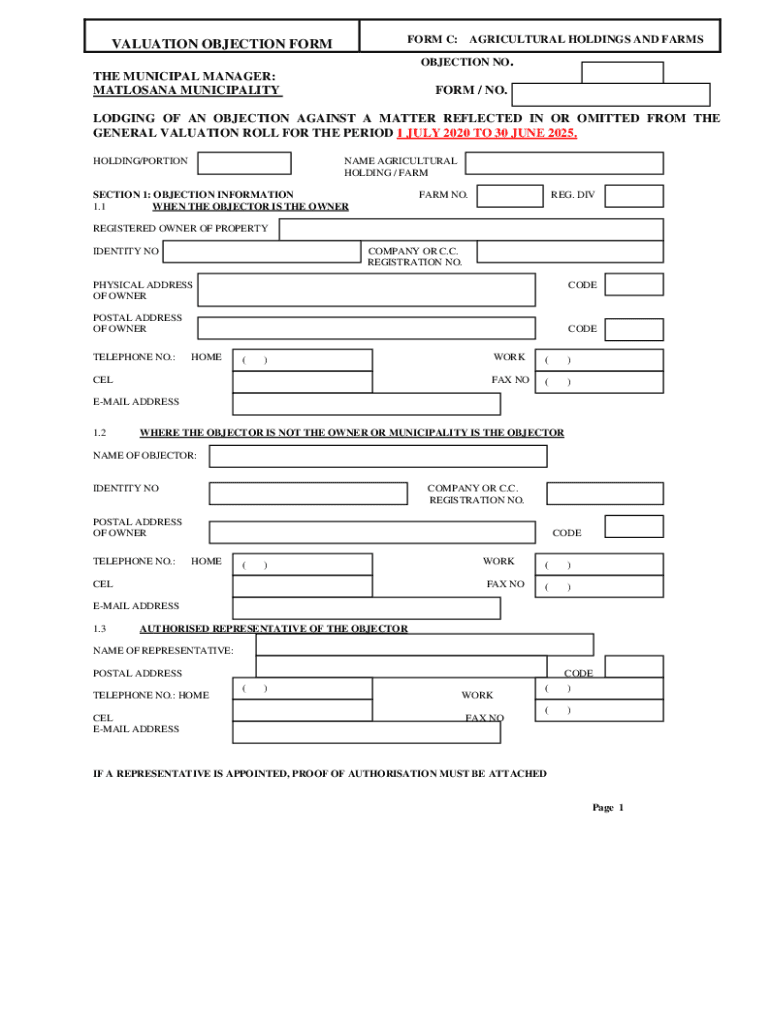 Fillable Online FORM C - Eservices - City of Johannesburg Fax Email ...