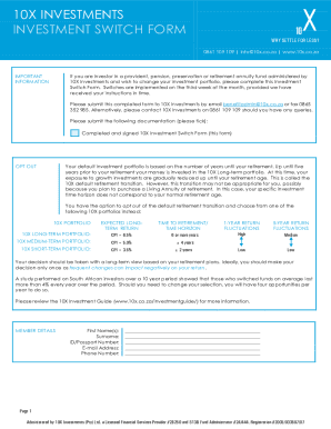 Fillable Online investment switch form Fax Email Print - pdfFiller