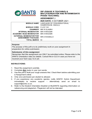 Fillable Online Diploma in Grade R Teaching - Faculty of Education ...