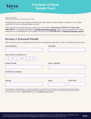 Fillable Online Provision of Bank Details Form Fax Email Print - pdfFiller