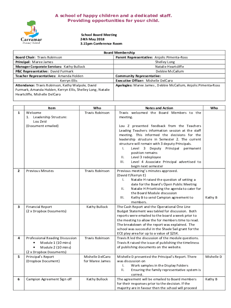 Fillable Online A school of happy children and a dedicated staff ...