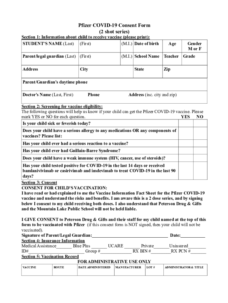 Fillable Online home mountainlake k12 mn Pfizer-Biontech Covid-19 ...