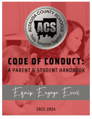 Fillable Online 2023-24 ACS Parent-Student Code of Conduct Handbook Fax ...