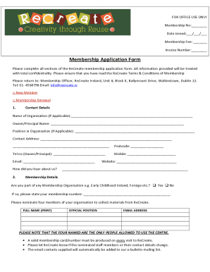 Fillable Online Membership Application FormCalConnect Fax Email Print ...