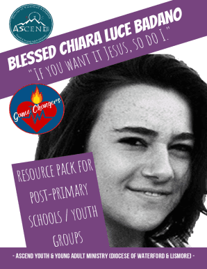Fillable Online Blessed Chiara Luce Badano Resource Pack Fax Email ...