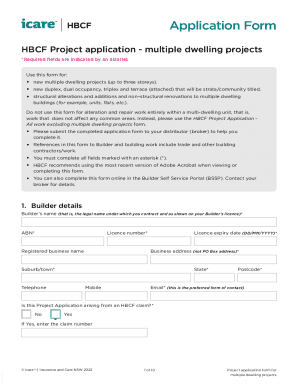 Fillable Online Hbcf Project Application Form - Fill Online, Printable ...