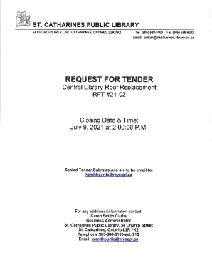 Fillable Online St. Catharines Public Library - Central Library Branch ...