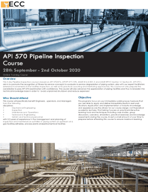 Fillable Online Atlas API 570 Training Course: Pressure Piping ...