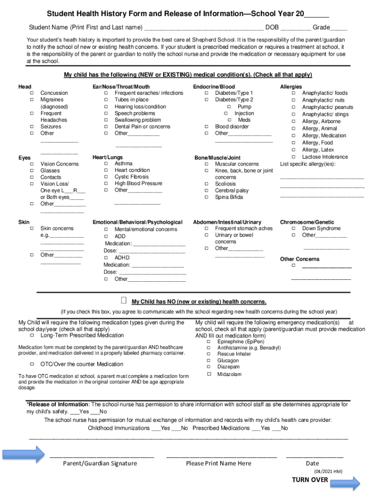 Fillable Online Purdue Medical History Form - Fill Online, Printable ...