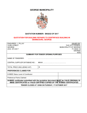 Fillable Online Welcome to George Municipality - George Municipality ...