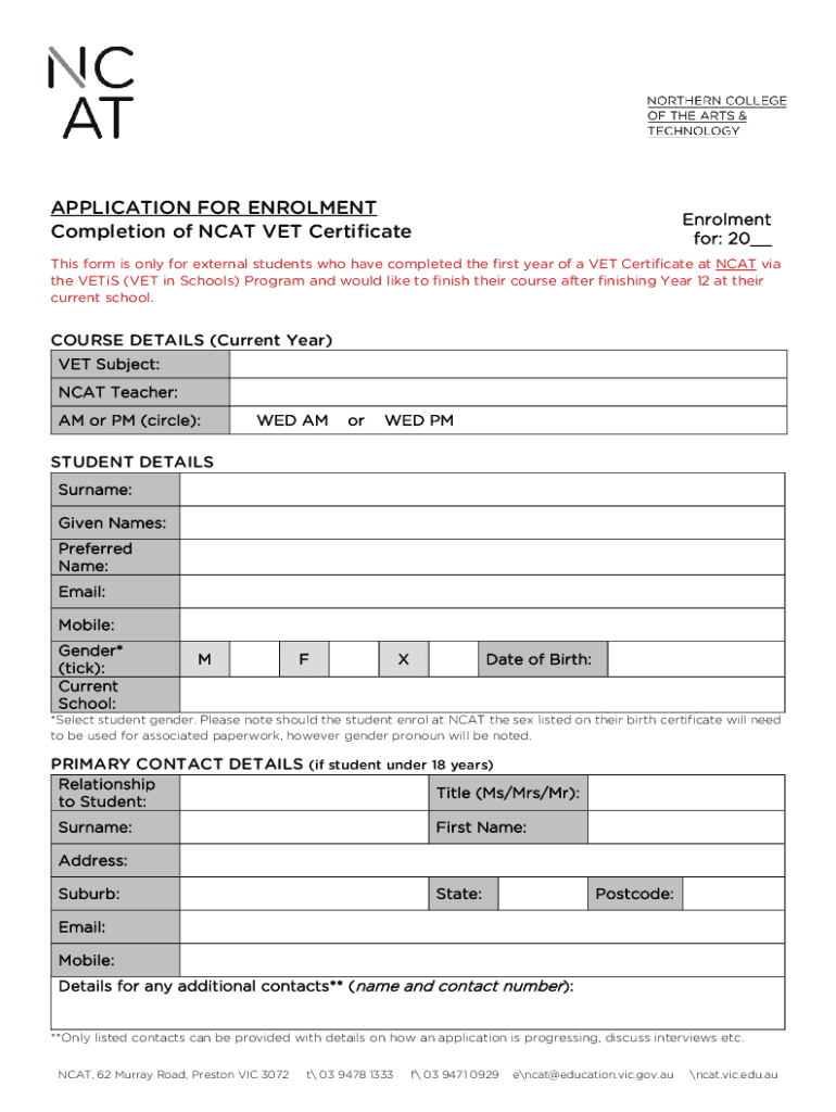 Fillable Online ncat vic edu The Department of Animal Sciences ... Fax ...