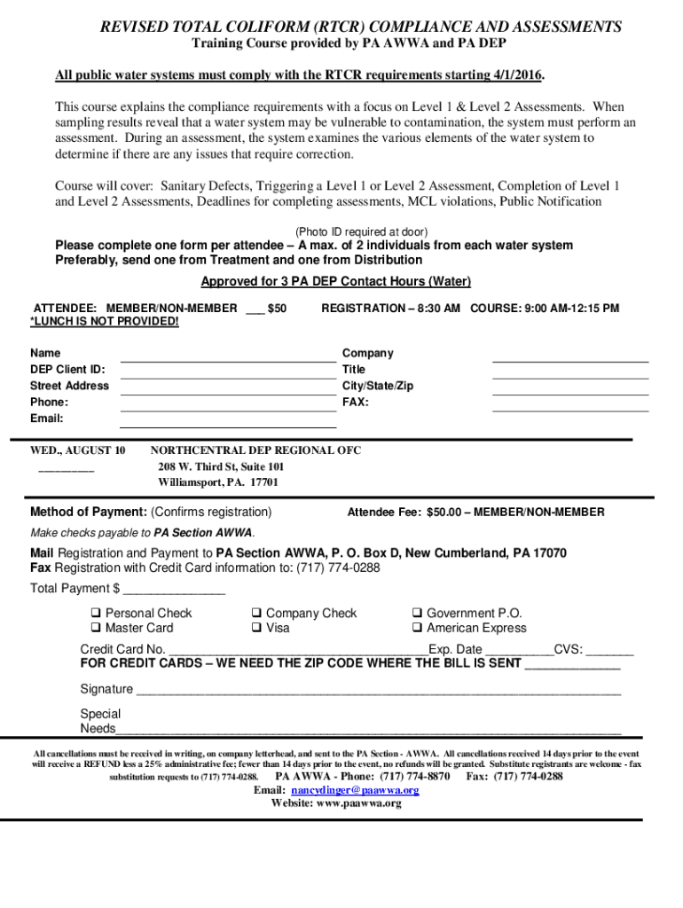 Fillable Online files dep state pa Part A The Requirements of the RTCR An Overview Fax Email ...