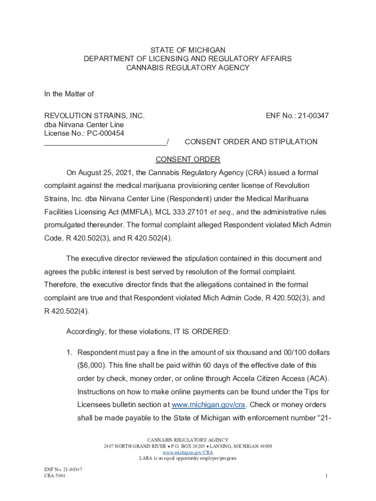 Fillable Online MED Consent Order 21-00347 w POS.pdf Fax Email Print - pdfFiller