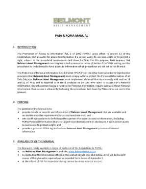 Fillable Online PAIA & POPIA MANUAL Fax Email Print - pdfFiller
